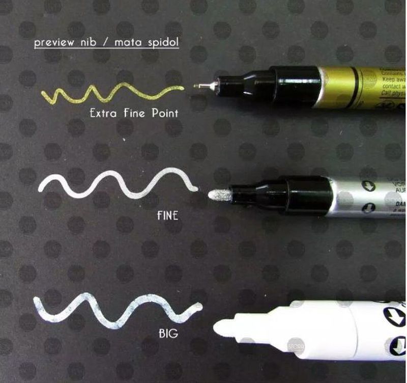 Spidol Permanent Paint Marker SNOWMAN FINE FSP - Silver