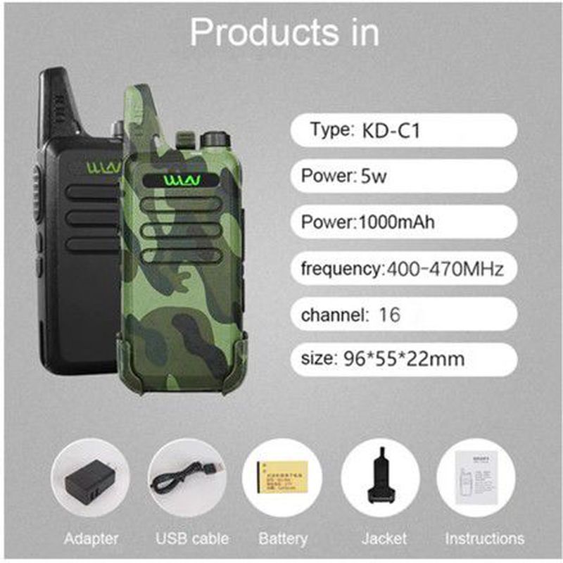 HT WLN KD-C1 Walkie Talkie UHF 400-470 MHz