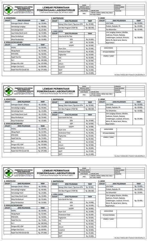 Custom Cetak Buku Uk 1/3 folio / form Hasil Permintaan LAB