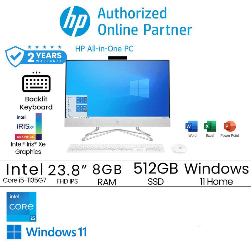 HP PC AIO (All In One) Intel Core i5 8GB 512GB WIN 11