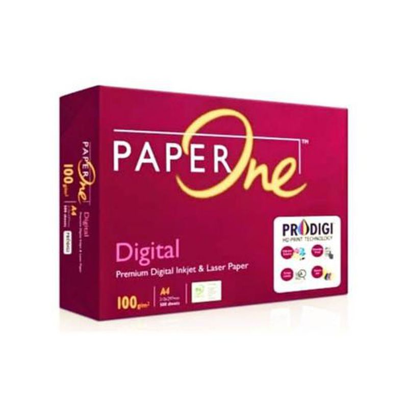 PaperOne A4 100gr Digital 1 RIM (500 Lembar) Kertas HVS A4 Fotocopy