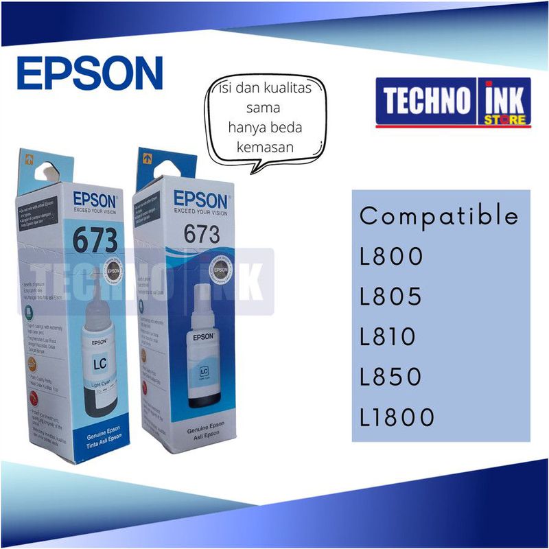 Tinta Epson 673 Light Cyan Original