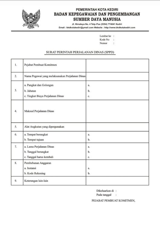 cetak blangko sppd kertas ncr folio 2 ply