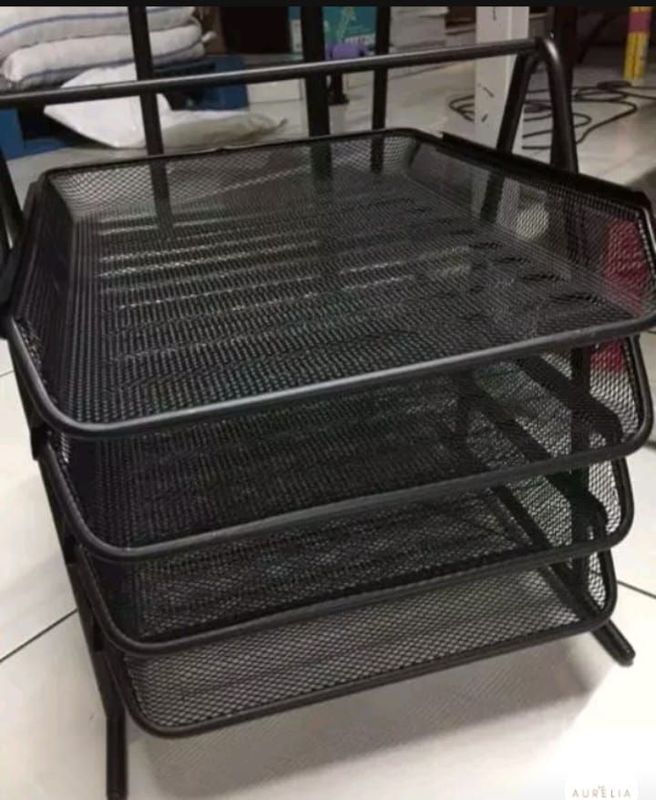 Elevated Tray Rak Kertas Besi Dokumen 3 susun