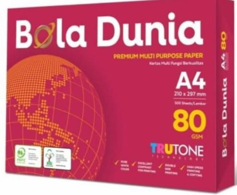 Kertas HVS A4 Bola Dunia 80 gram