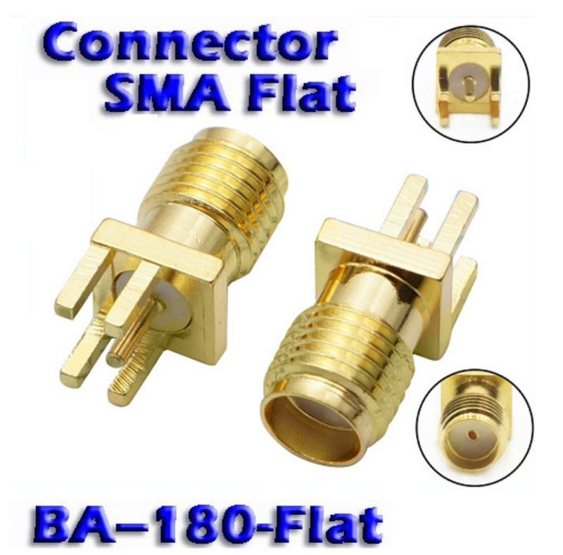 Connector Flat SMA PCB 5P Lurus RP-SMA