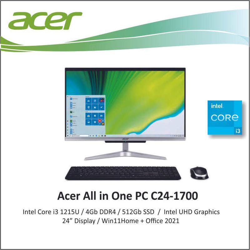 AIO Acer Aspire C24-1700 i3 1215U
