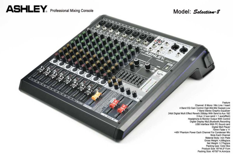 Mixer Power merk Ashley 8 Canel harga Rp. 1955000,-