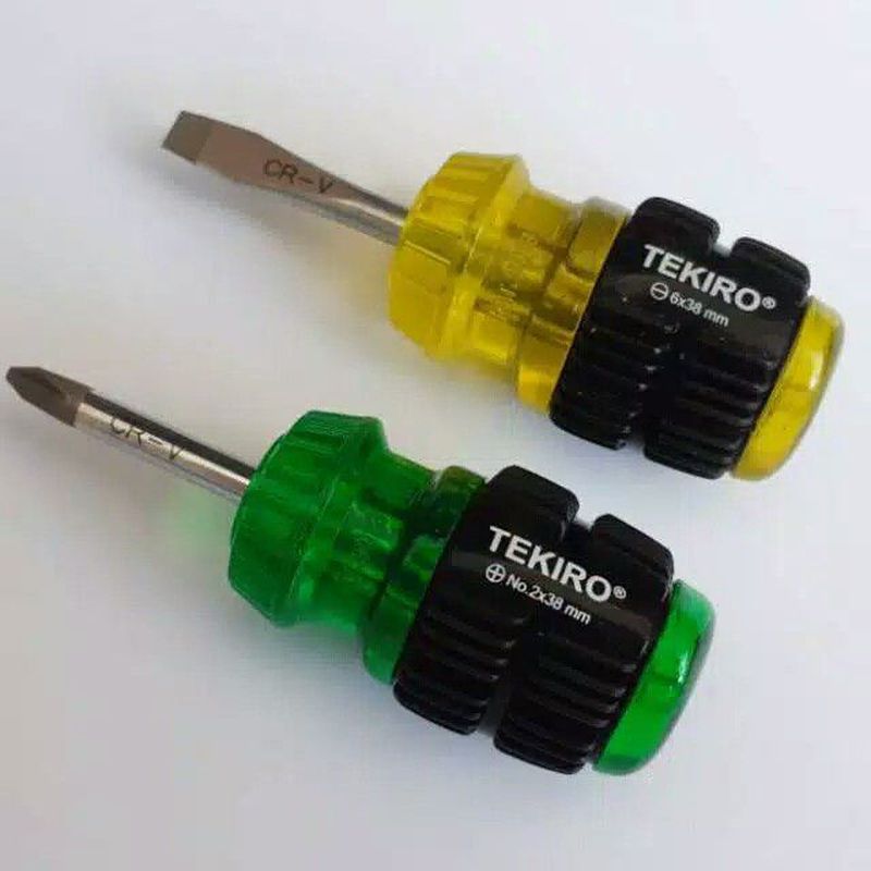 OBENG - +TEKIRO OBENG CEBOL PH2 X 38MM GAGANG KARET HIJAU