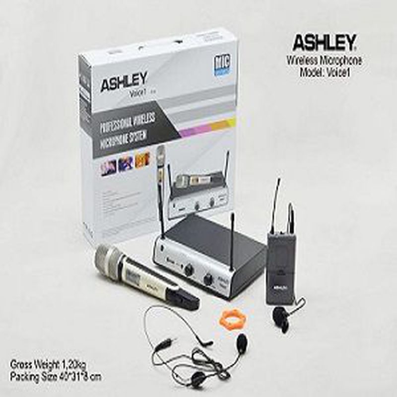 Mic Wireless Handle Clip On Headset Ashely Voice 1
