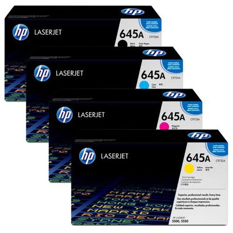 HP 645A Black & Colour Original LaserJet Toner / Tinta Cartridge - Biru