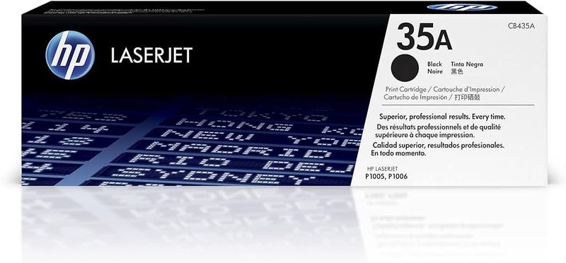 HP 35A Black Original LaserJet Toner Cartridge, CB435A