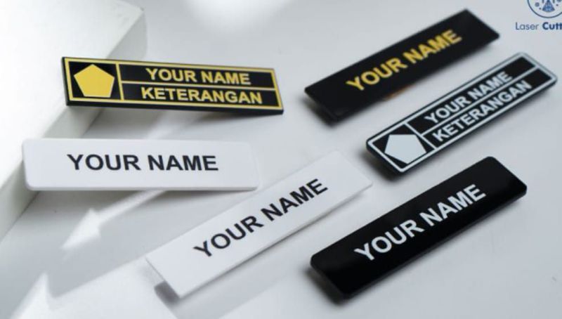 Pin magnet polosan hitam 1,5cm x 6cm