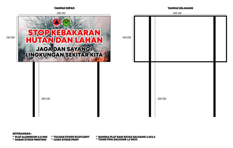 RAMBU KARTHULTA UKURAN 2X1 METER, PLAT 1MM