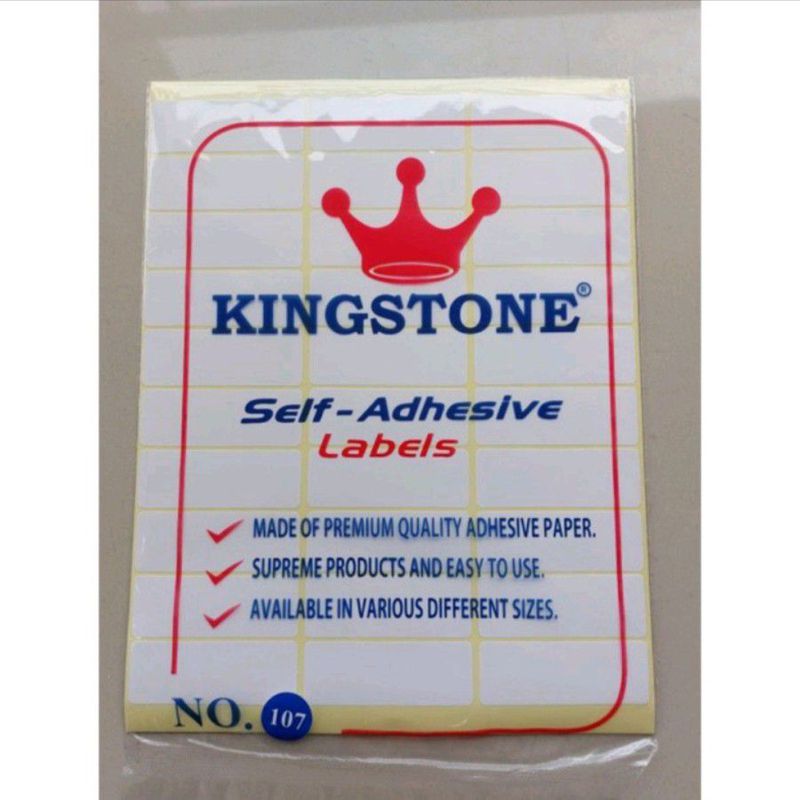 stiker label putih polos