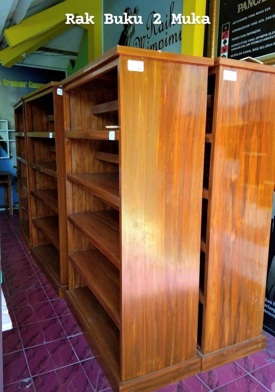 Rak Buku 2 Muka (Custom)