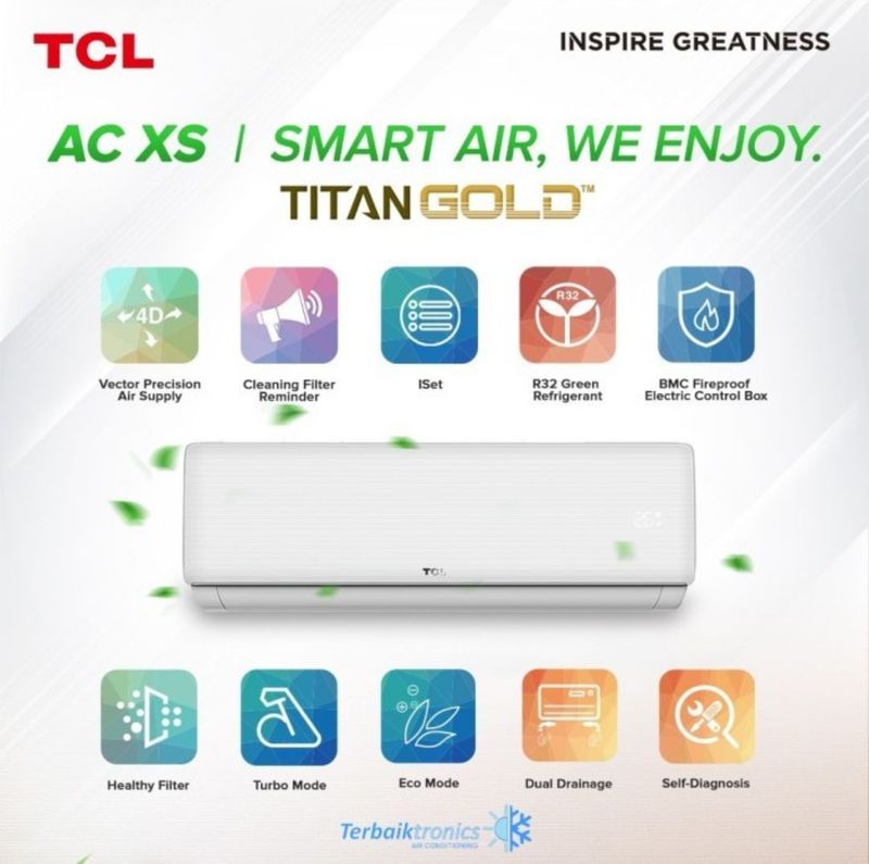 Ac TCL 1pk dengan pemasangan