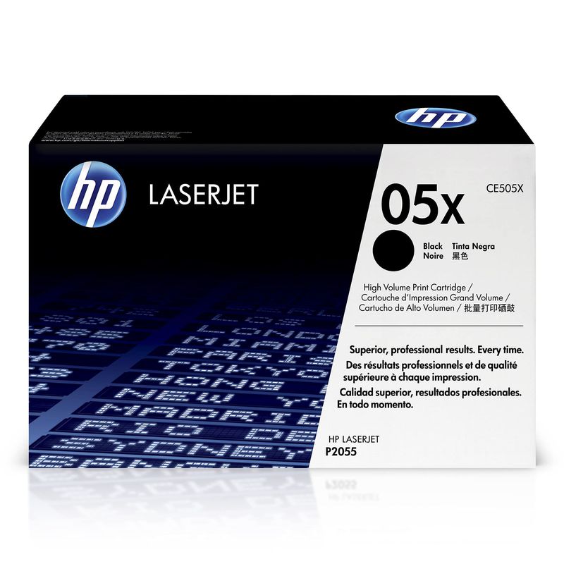 HP 05X High Yield Black Original LaserJet Toner Cartridge, CE505X