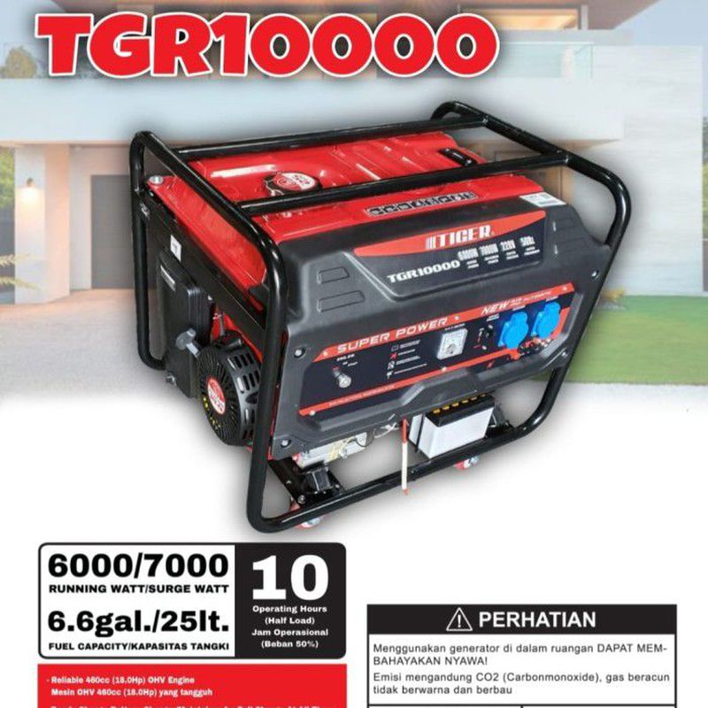 MESIN GENSET GENERATOR BENSIN 10000va TIGER TGR10000 TGR 10000