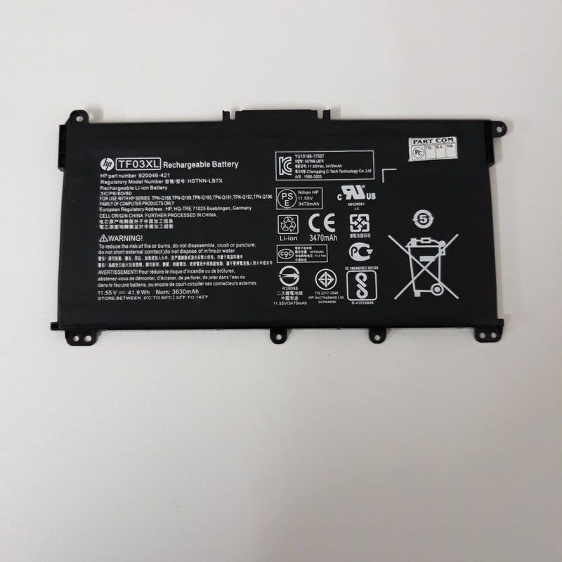 Baterai HP Pavilion 15-CD TPN-C131 14-BF011TX TF03XL
