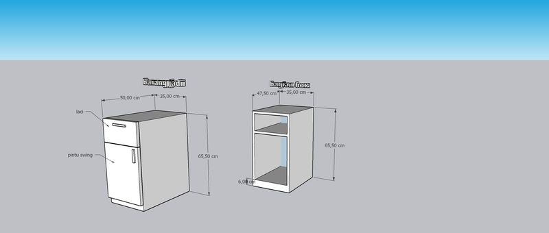 Kabinet file meja portabel
