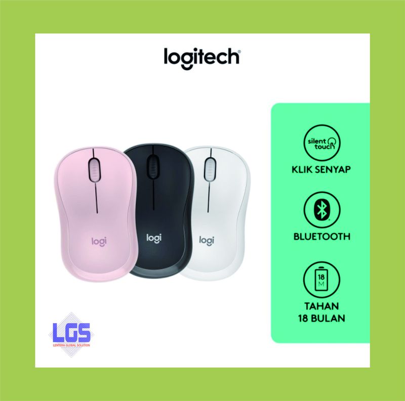 Mouse Logitech M240 Bluetooth Wireless Silent Click - Pink