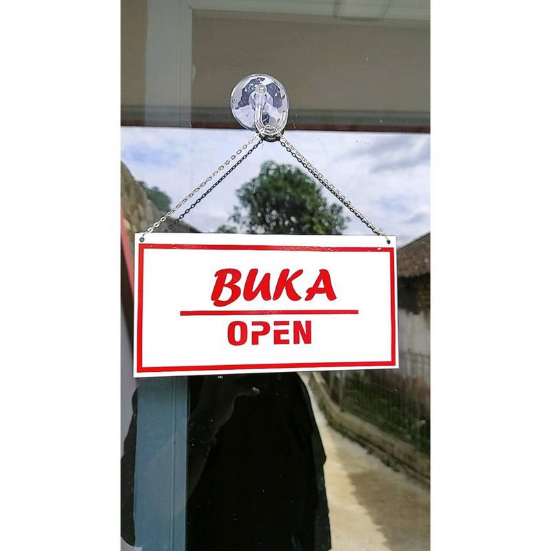 Sign board acrylic BUKA / TUTUP