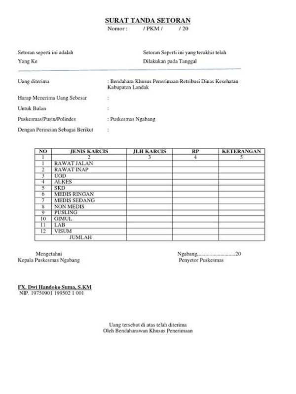 Surat Tanda Setor 5 Ply