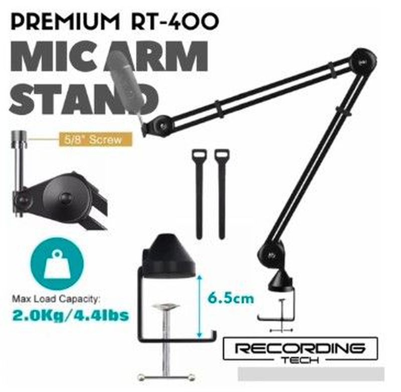 Recording Tech RT400 - Premium Professional Microphone Stand Arm