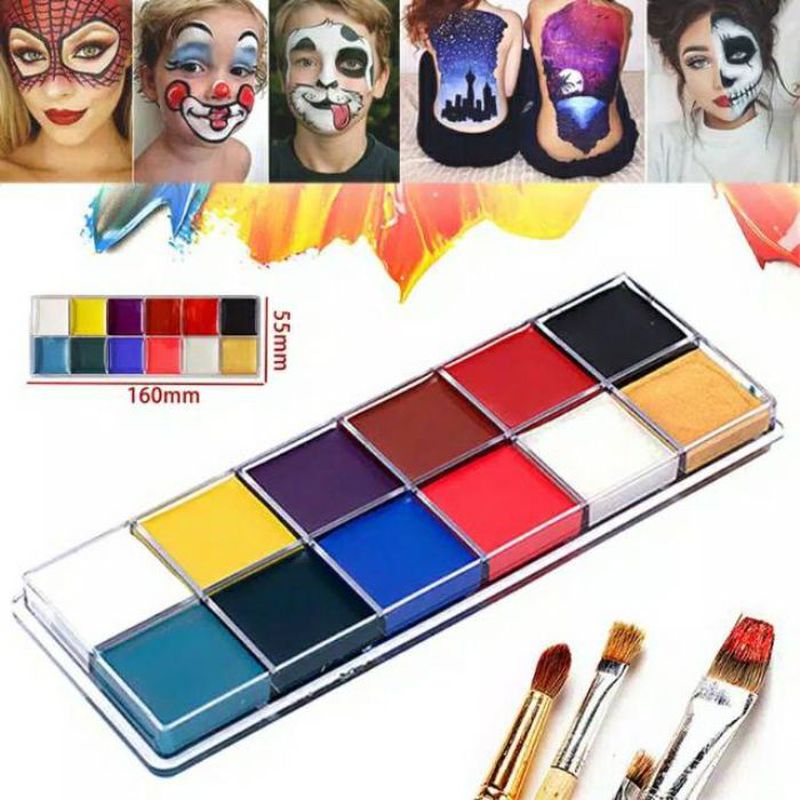 Vtec 12 warna cat tubuh face body painting 1912