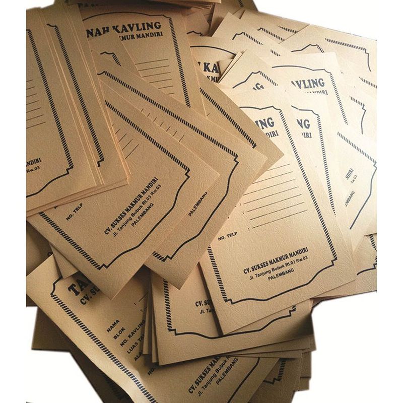 map pimpinan custom cetak huruf dan logo warna coklat