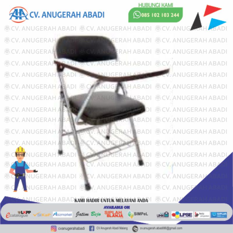 kursi Lipat Pembelajaran / Kursi Kuliah / Kursi kelas lipat