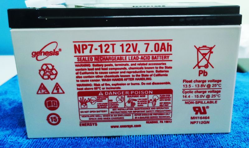 Baterai UPS GENESIS NP7-12T 12V, 7.0Ah