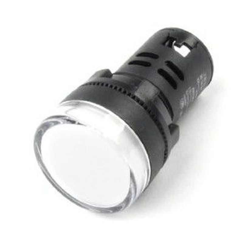 Pilot Lamp 220V Volt / Panel indikator 22mm - Putih (1 pak isi 10)