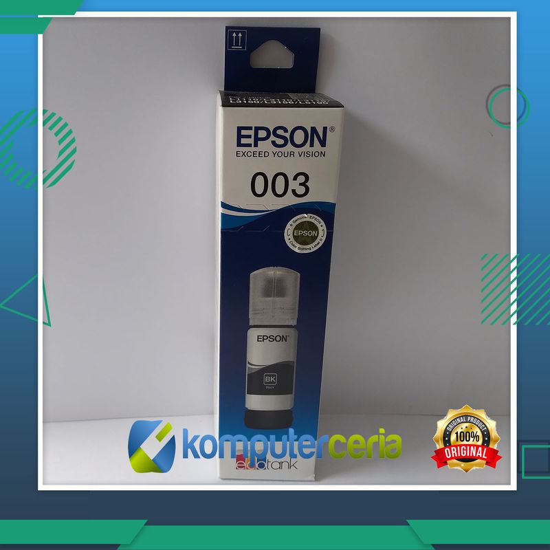 Tinta Epson 003 Original (Black, Cyan, Magenta, Yellow) - Hitam
