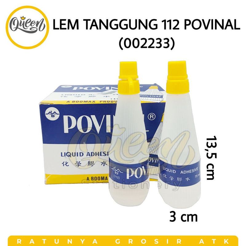 LEM POVINAL TANGGUNG (112) - LEM KERTAS CAIR BENING