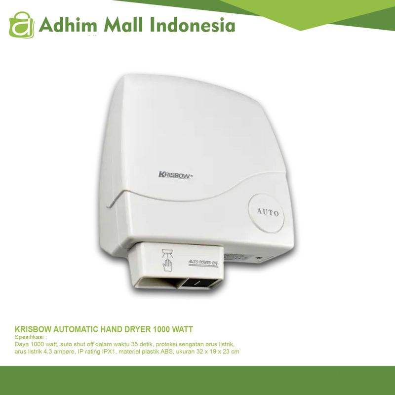 KRISBOW AUTOMATIC HAND DRYER 1000 WATT