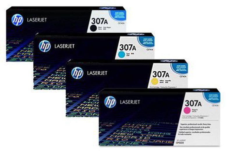 HP 307A Black & Colour Original LaserJet Toner / Tinta Cartridge - Merah