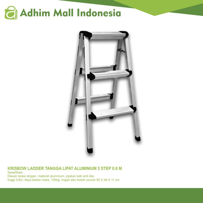 KRISBOW LADDER TANGGA LIPAT ALUMINIUM 3 STEP 0.8M
