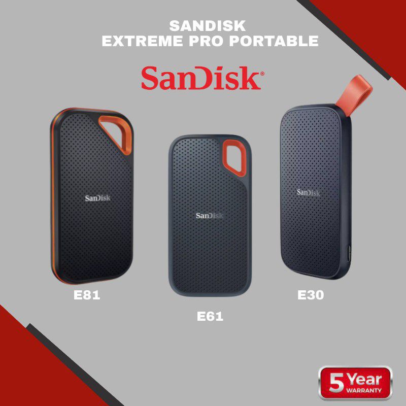 NEW SanDisk Extreme SSD Portable V2 SSD External Hardisk 1050MB/s - 1 TB
