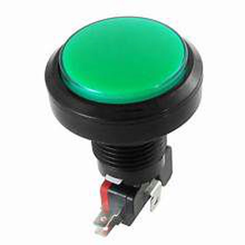 Push Button Plastic Head Flat 1 NO + 1 NC LB-EA45 hijau