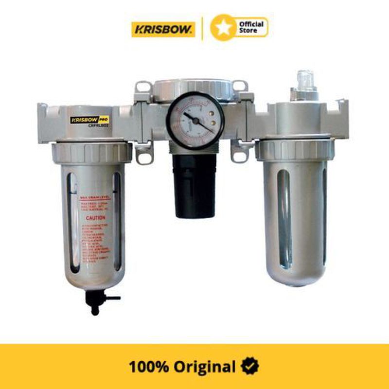 Krisbow Filter Regulator Lubricator 1/4 Metal Bowl