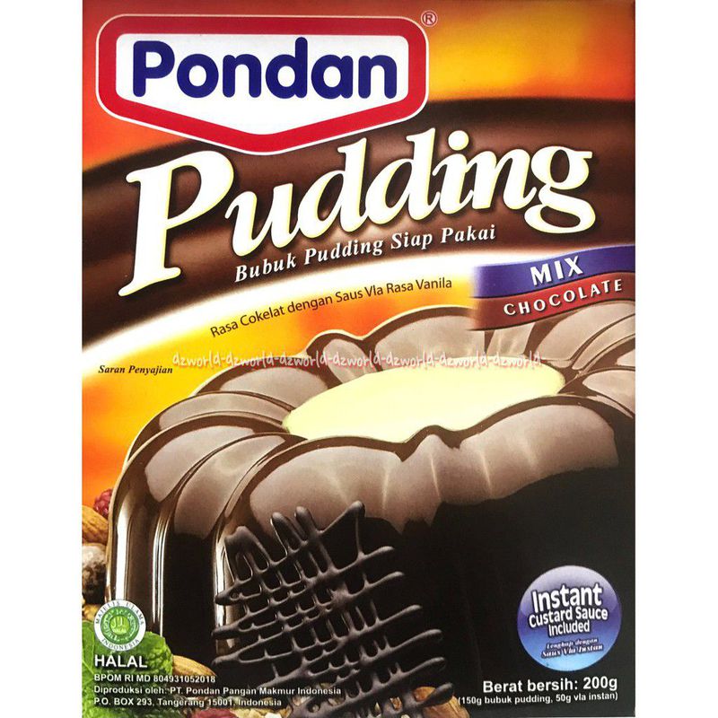 Pudding Pondan - Cokelat