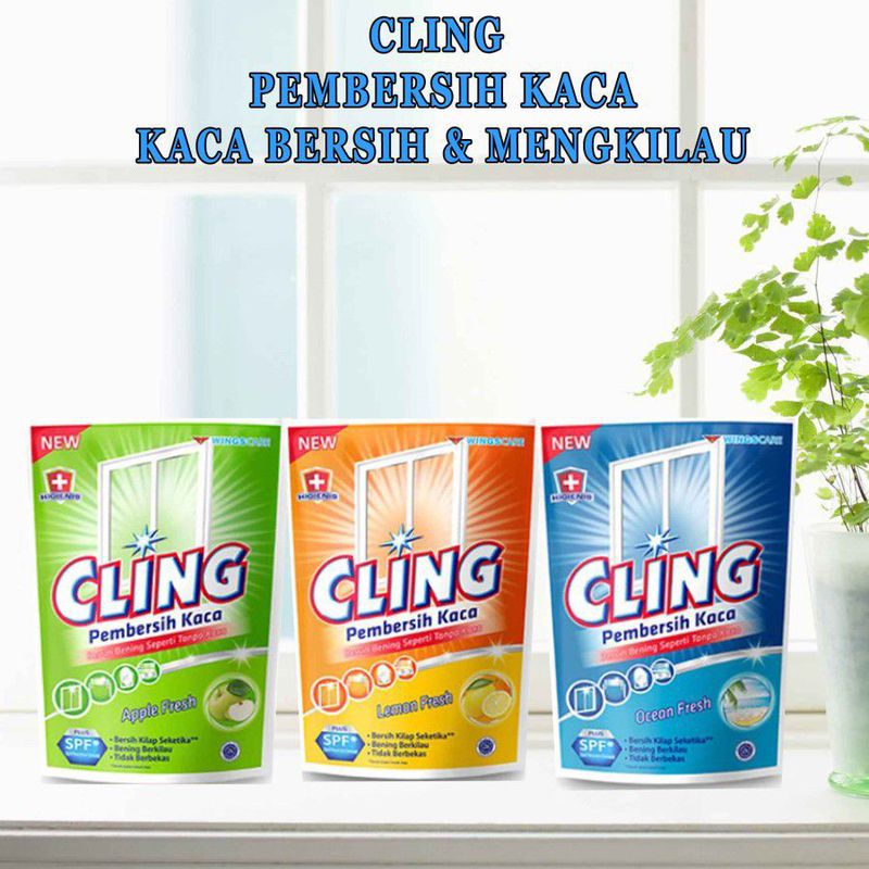 Cling Pembersih Kaca - Refill 425ml - Lavender