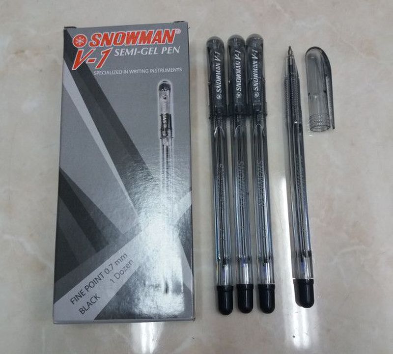 PULPEN SNOWMAN V-1 (PER BOX 1 LUSIN) WARNA HITAM