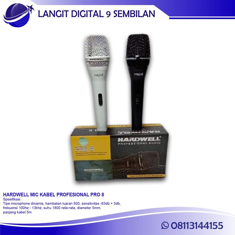 HARDWELL MIC KABEL PROFESIONAL PRO 8