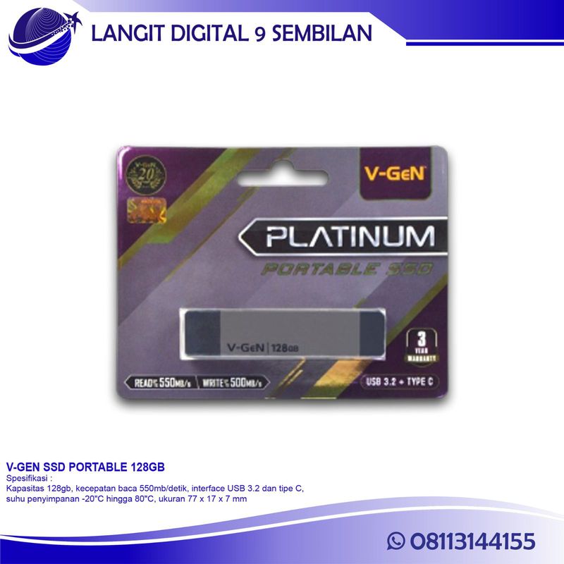 V-GEN SSD PORTABLE 128GB