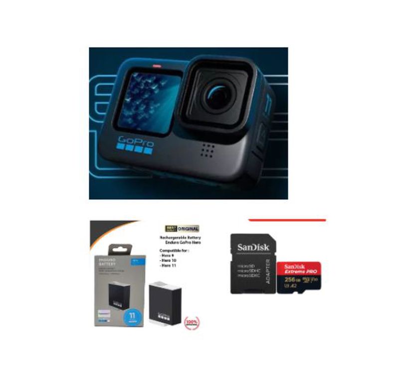 Kamera Go Pro Hero 11 with battery and memory