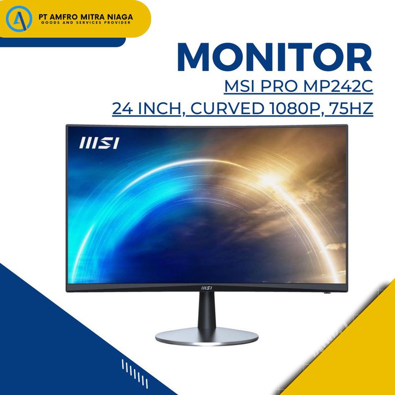 MONITOR MSI PRO MP242C 24INCH LED CURVED FHD 75HZ