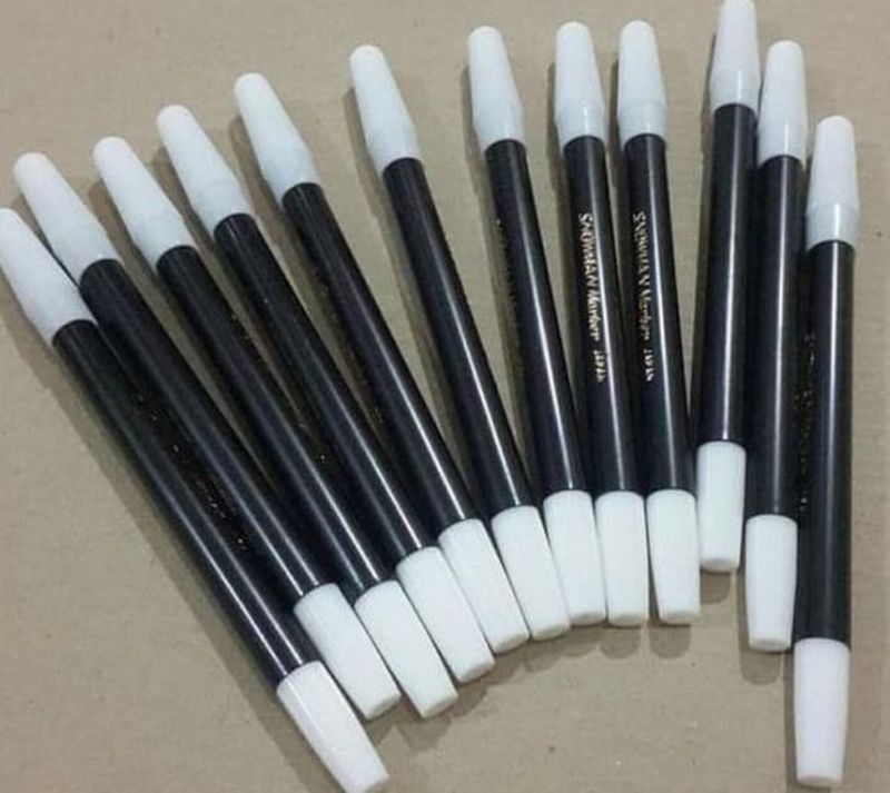 SNOWMAN SPIDOL KECIL HITAM 12PCS